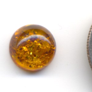 AMBER Natural Baltic Amber ONE 8mm Round Cabochon Sopot Poland - Etsy