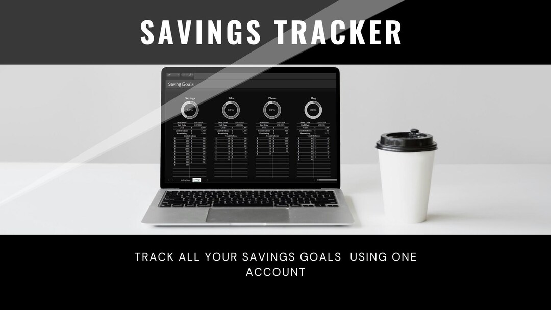 Excel Simple Financial Savings Sheet - Etsy