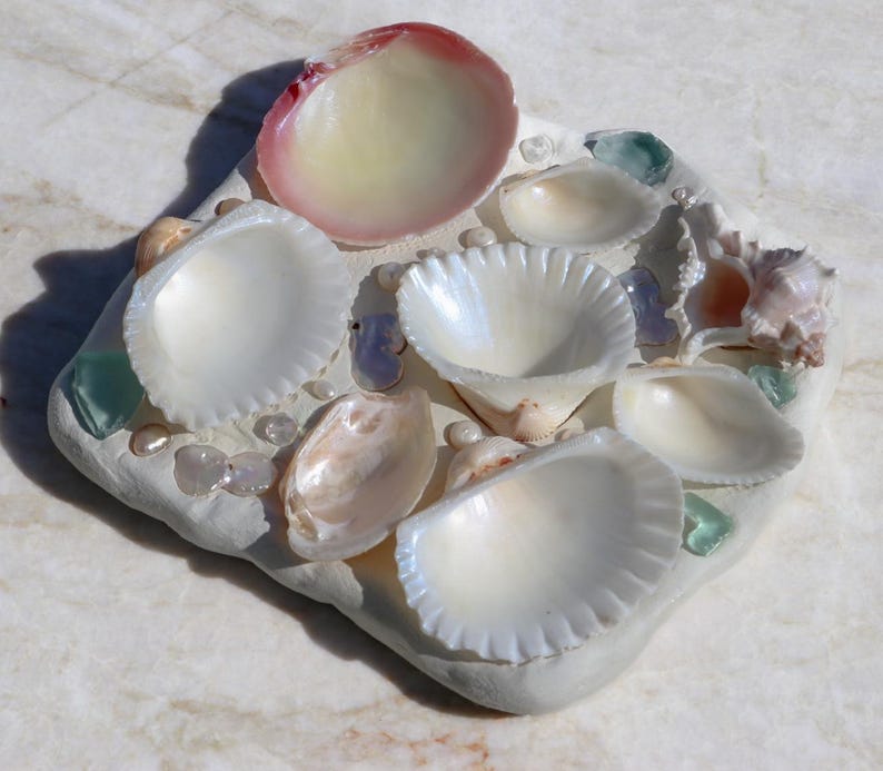 Waterproof Seashell Pearl Paint Palette Handcrafted Meramid-inspired ...
