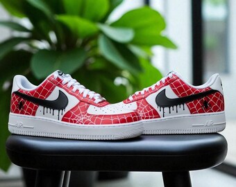 Spider-man Custom Air Force 1 Shoes, Custom Hand Painted Spider Man ...