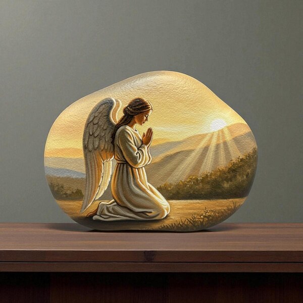 Angel Painted Rock - Etsy UK