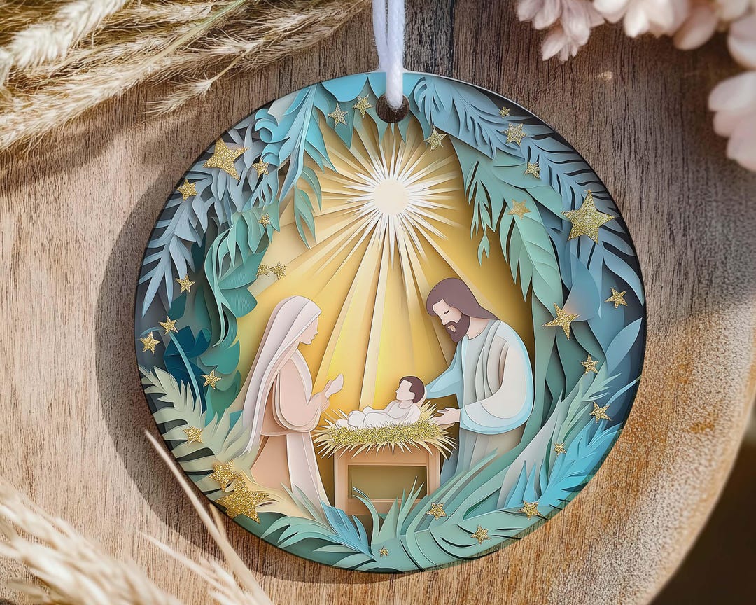 Nativity Christmas Ornament Decor, Jesus Ornament Decor, Christmas ...