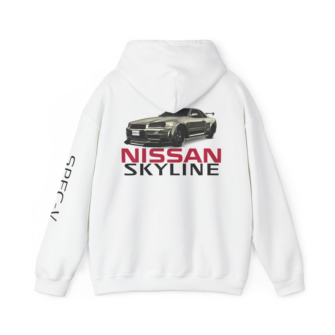 Nissan Skyline GTR Spec V Hoodie, JDM Car Enthusiast Pullover - Etsy