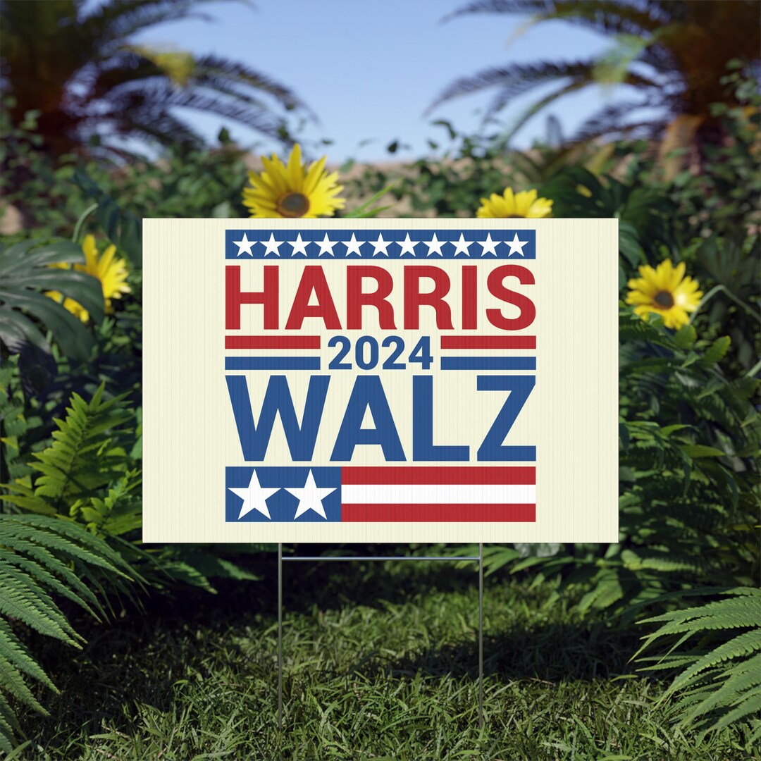 Patriotic Kamala Harris Yard Sign for Election 2024 President Harris ...
