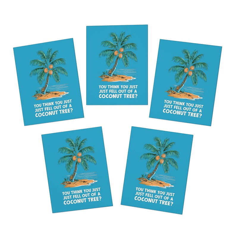 Kamala Harris Greeting Card Set of Fell Out of a Coconut Tree Cards ...