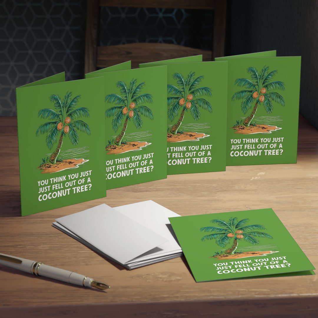Kamala Harris Greeting Card Set of Fell Out of a Coconut Tree Cards ...