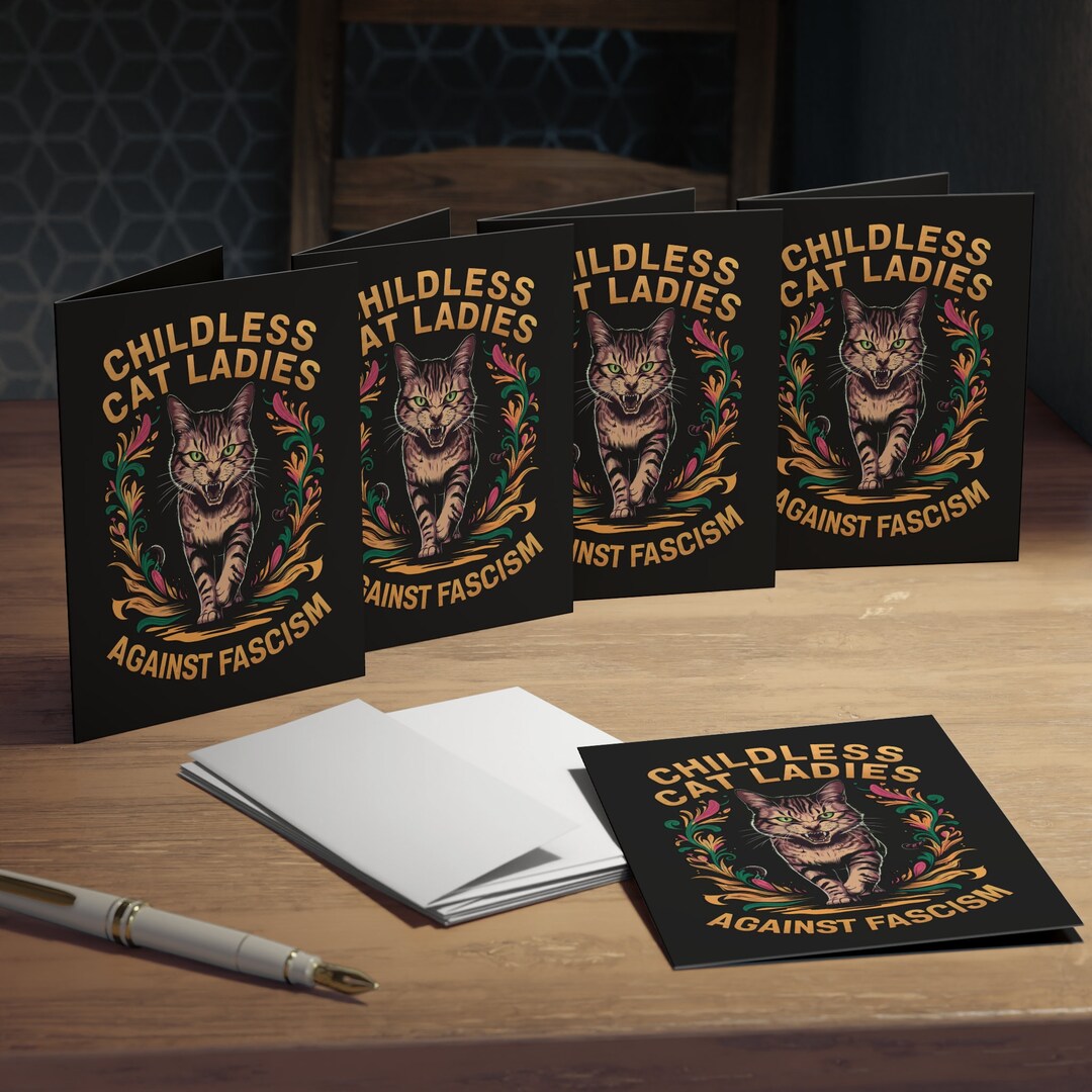 Childless Cat Ladies Greeting Card Set of Five Note Cards Funny Gifts ...