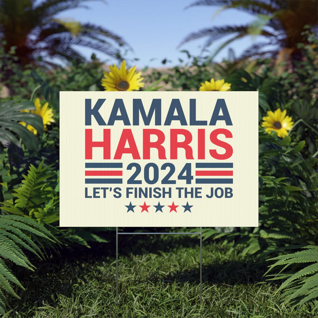Patriotic Kamala Harris Yard Sign for Election 2024 President Harris ...