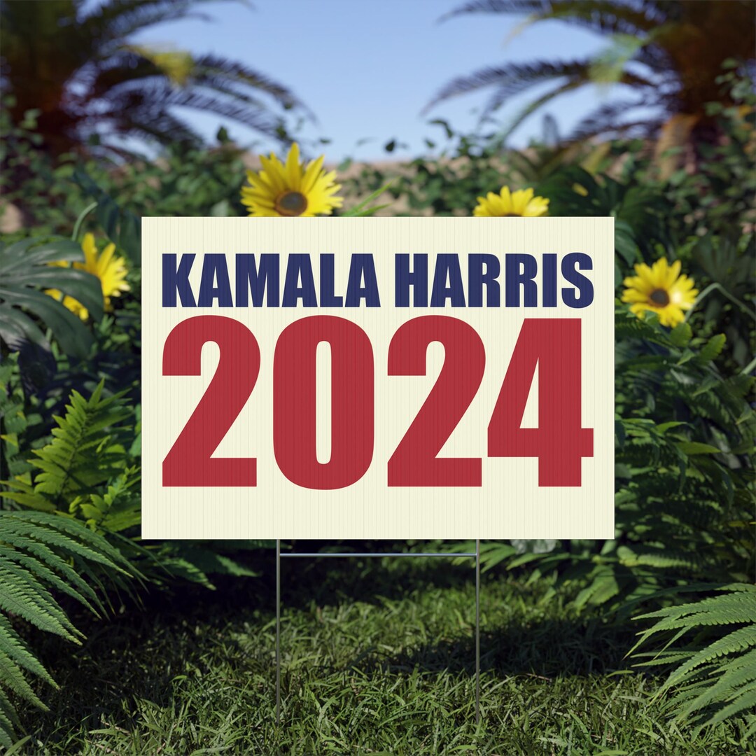 Patriotic Kamala Harris Yard Sign for Election 2024 President Harris ...