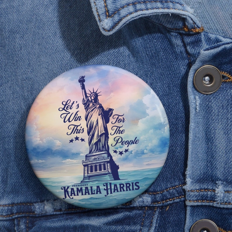 Patriotic Kamala Harris Custom Pin Buttons for Election 2024 President ...