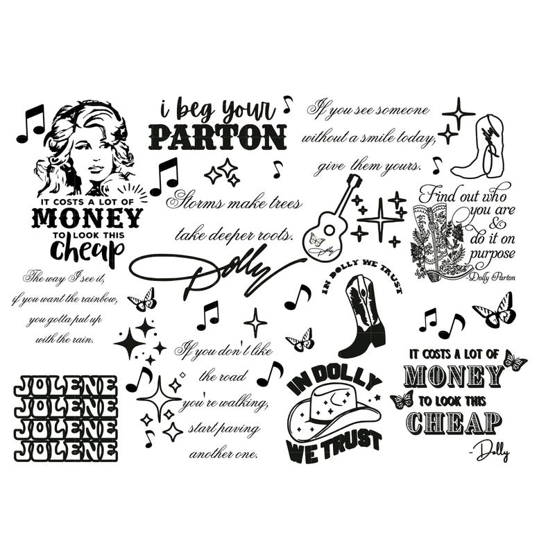 Dollywood Drawing - Etsy