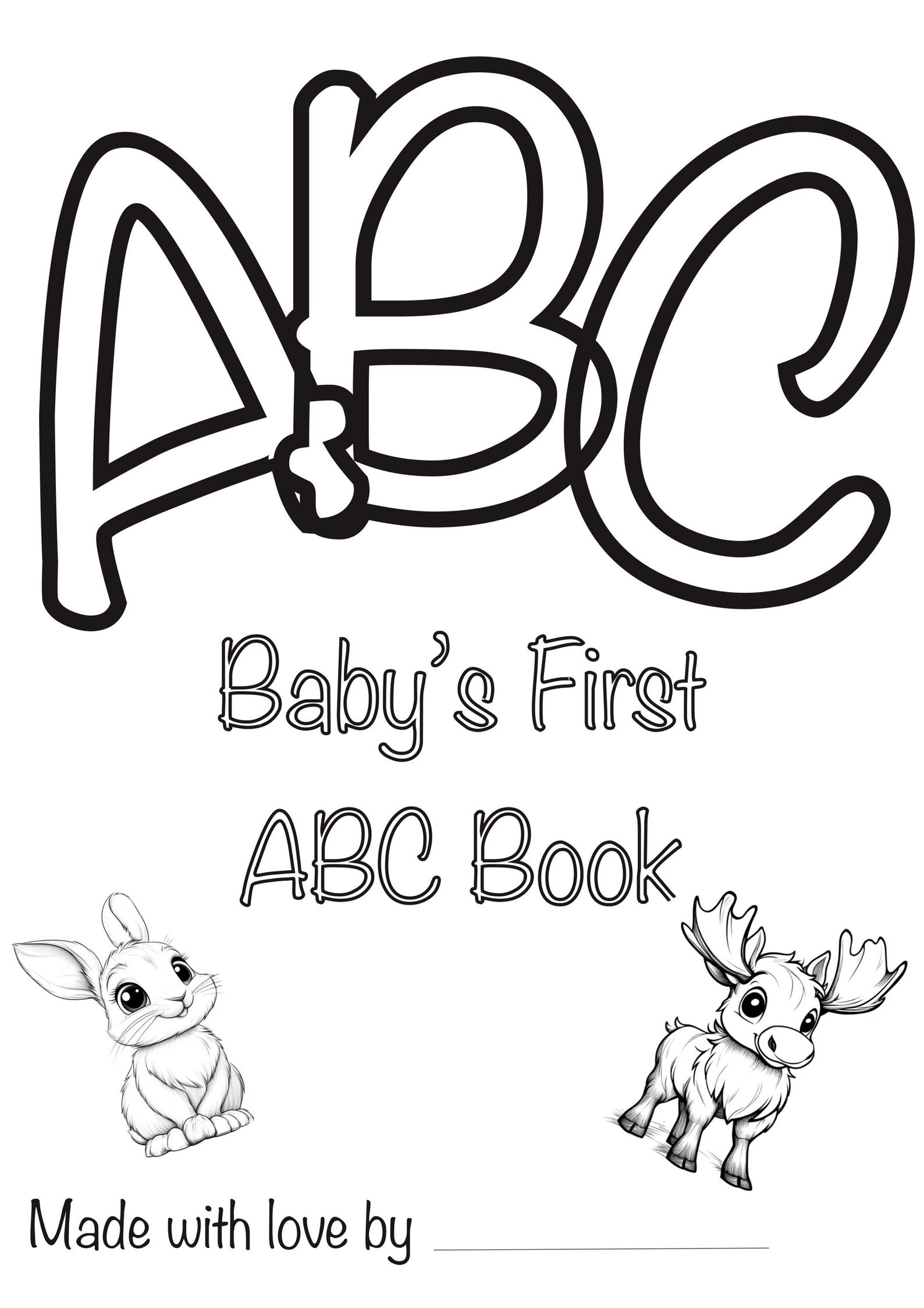Baby’s First ABC Coloring Book – Personalized With Baby’s Name ...