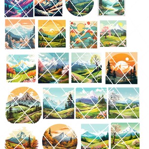 Mountain View Clipart Printable Pictures - Etsy