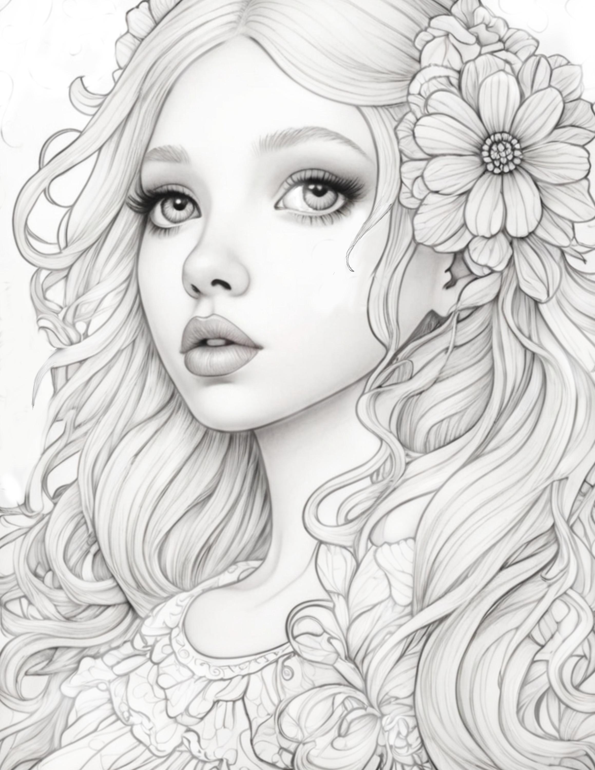 Ethereal Women, Inspirational Coloring Book - Etsy