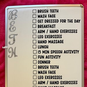 Custom Whiteboard to Do/ Routine List - Etsy