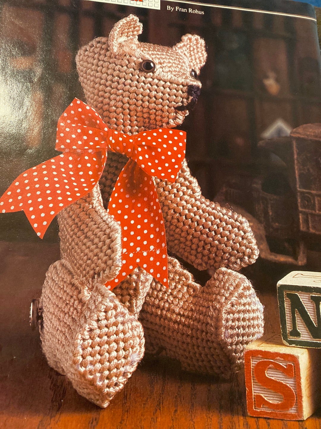 Plastic Canvas Poseable Bear - Etsy