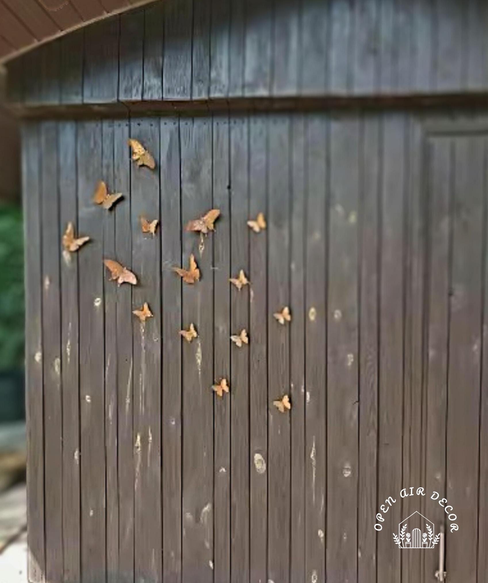 Rustic Butterfly Outdoor Fence Decor | Rusty Metal Backyard Wall ...