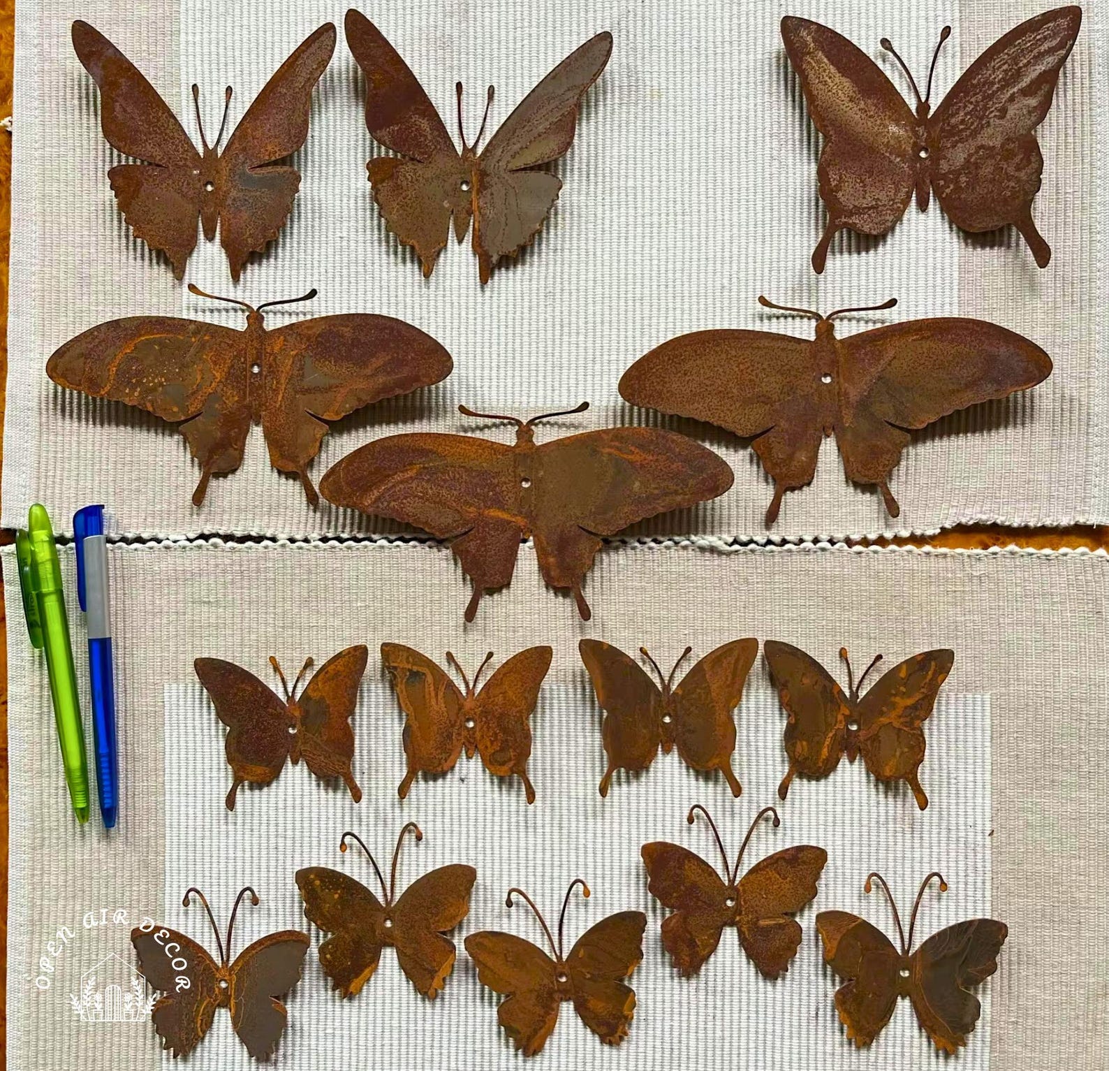 Rustic Butterfly Outdoor Fence Decor | Rusty Metal Backyard Wall ...