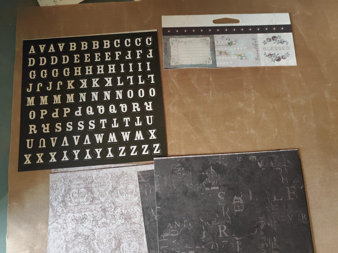 6x6 Paper From Card Kits. Prima 6x6 Paper and Letter Sticker, Scrapping ...