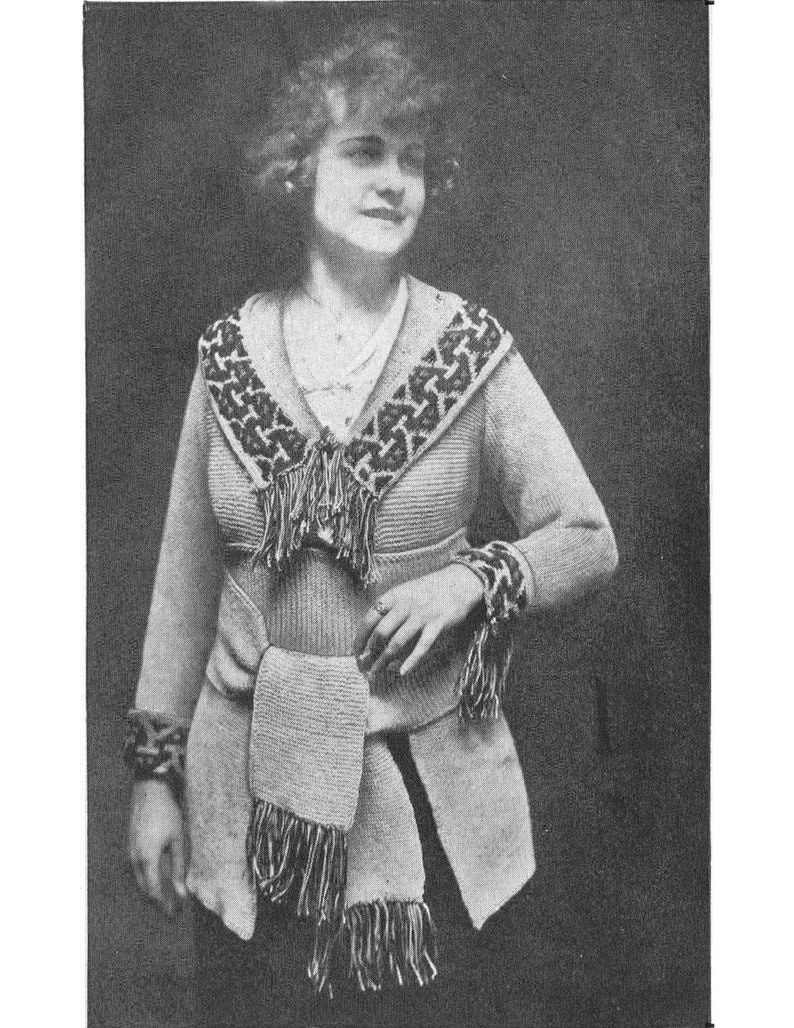 Vintage Sweater Knitting Pattern "wahkeena" - Clark's ONT Knitting and ...