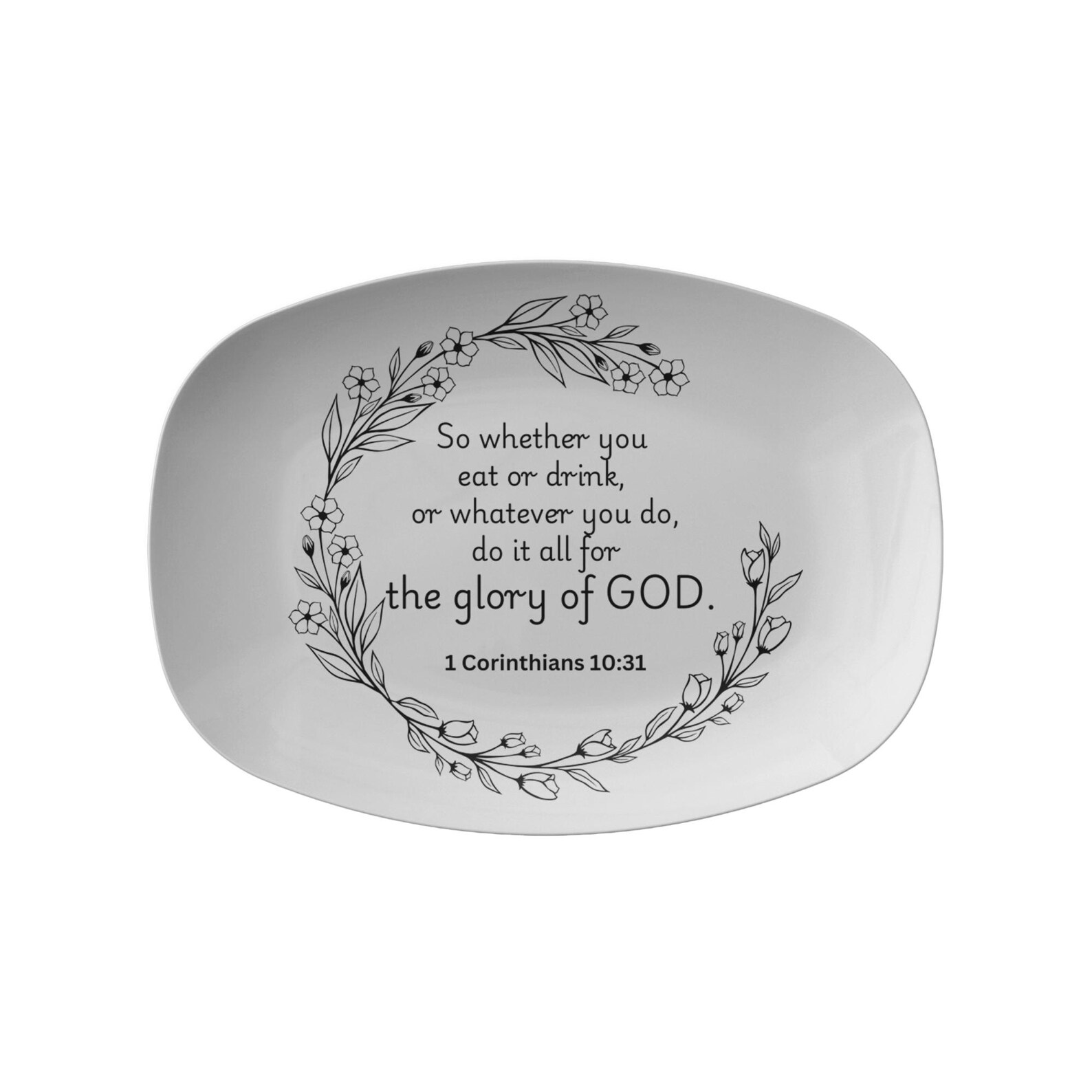 Do All for the Glory of God Serving Platter, 1 Corinthians 10:31 ...