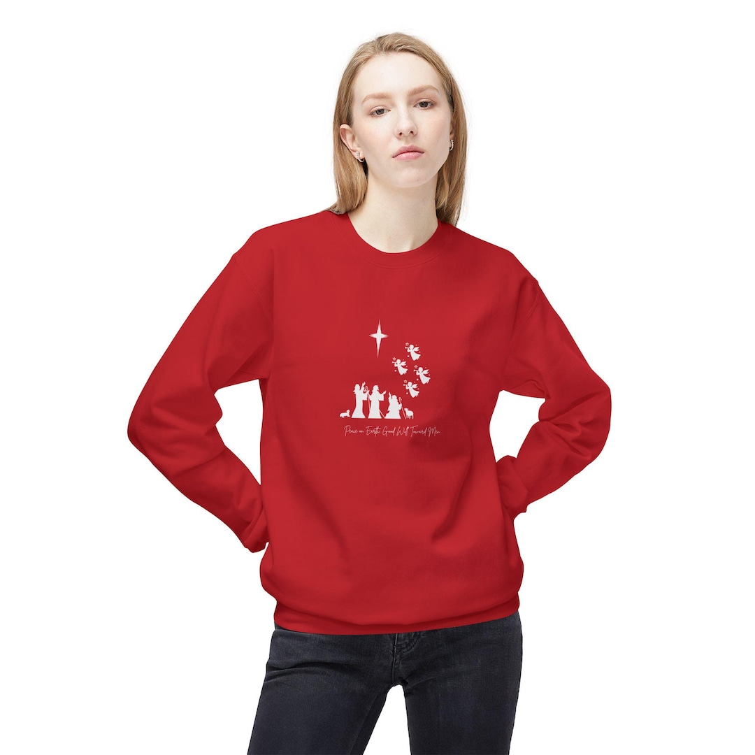 Peace on Earth Good Will Toward Men Sweatshirt, Fleece Lined Sweatshirt ...