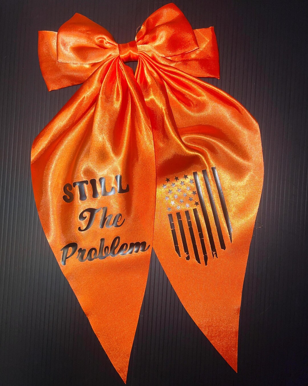 Orange Satin “still the Problem” Bow – Country Tour Inspired Style - Etsy