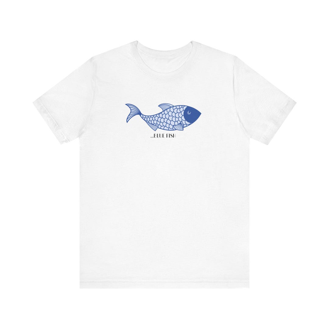 Blue Fish Shirt Fish Aesthetic T-shirt Sea Animals T-shirt Bohemian ...