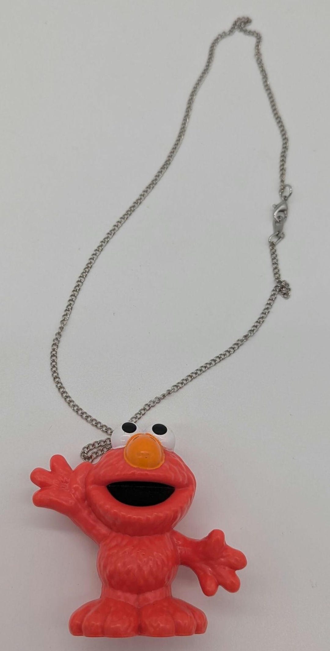 Elmo 21 Pendant Figurine Necklace W/ Silver Iron Chain, Toy Figure ...