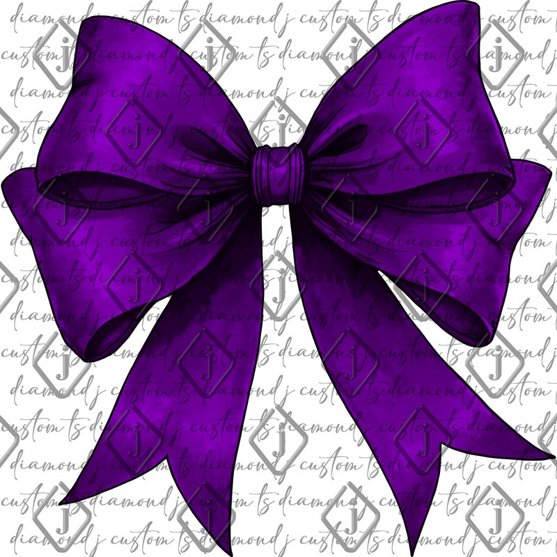 Purple Bow - Etsy