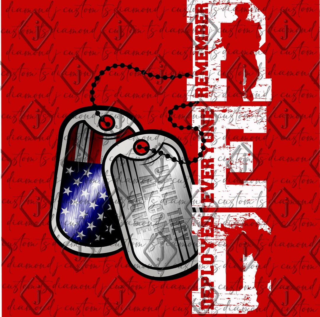 Red Friday Dog Tags, on Friday We Wear Red, Deployment, Military ...