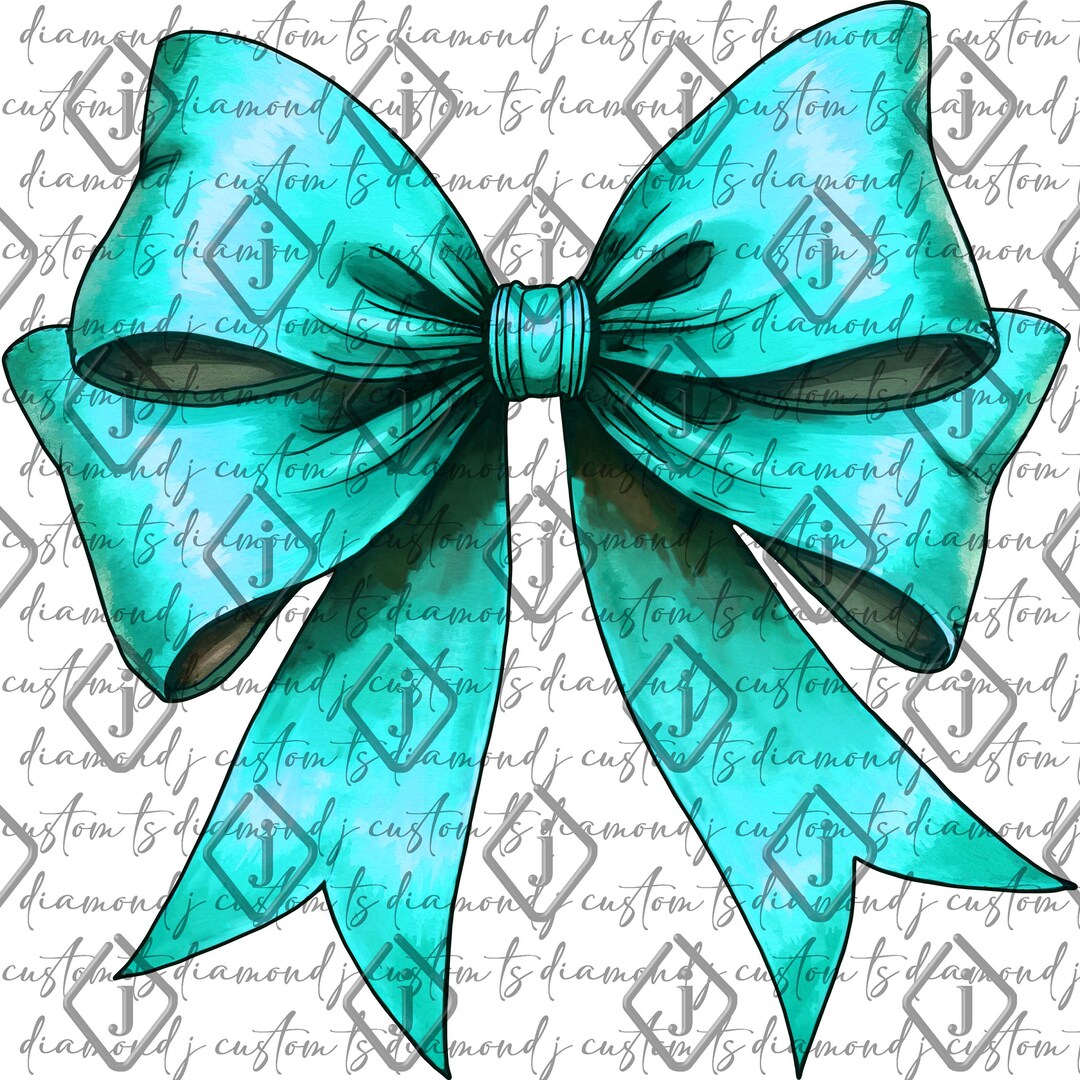 Coquette Turquoise Bow, Turquoise Bow Png, Turquoise School, Turquoise ...
