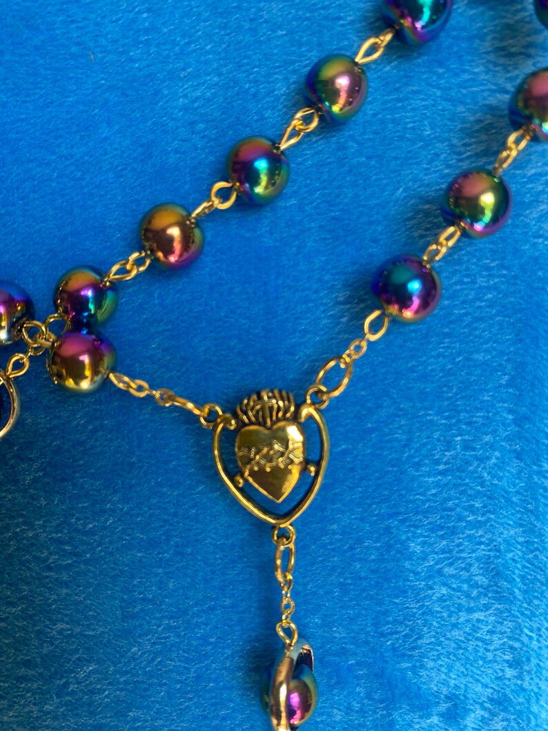 Sacred Heart Rosary - Etsy
