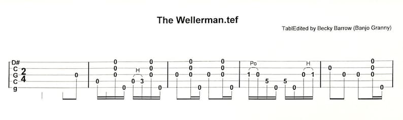 The Wellerman - Clawhammer Banjo Tab - Etsy