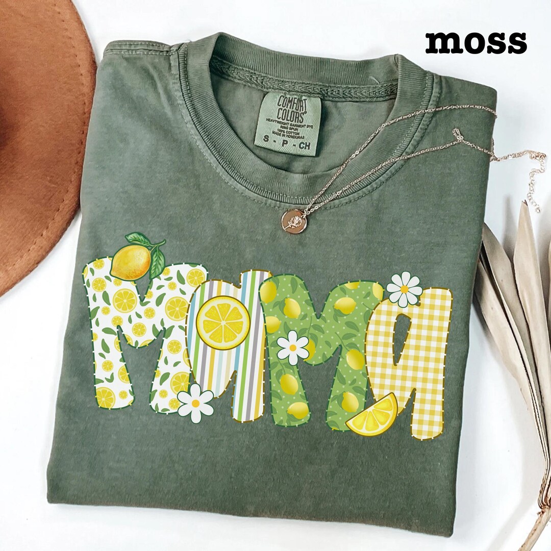 Lemon Mama Comfort Colors T-shirt, Quirky Lemon Mom Tshirt, Retro Style ...