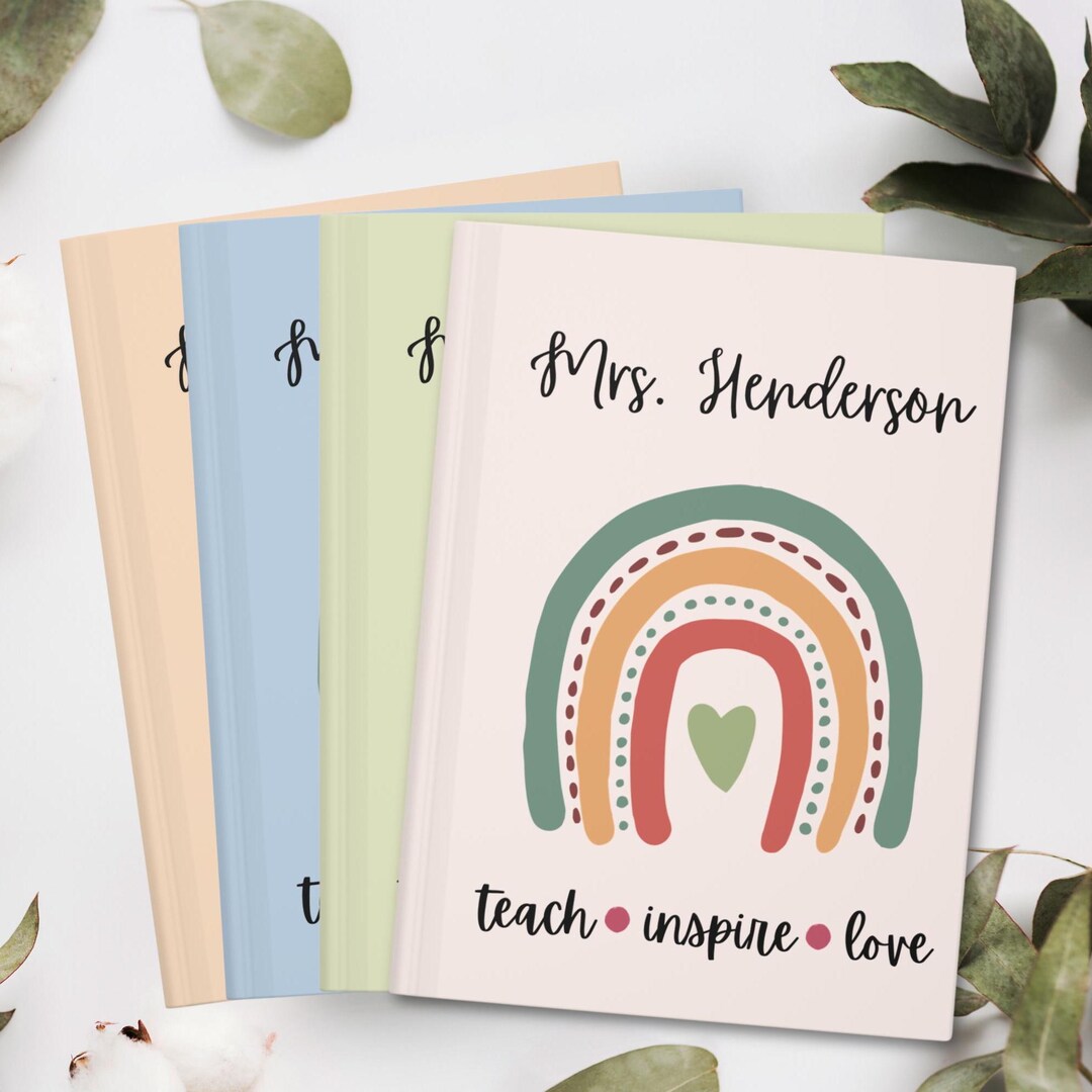 Personalized Teacher Notebook, Teacher Appreciation Journal, Custom ...