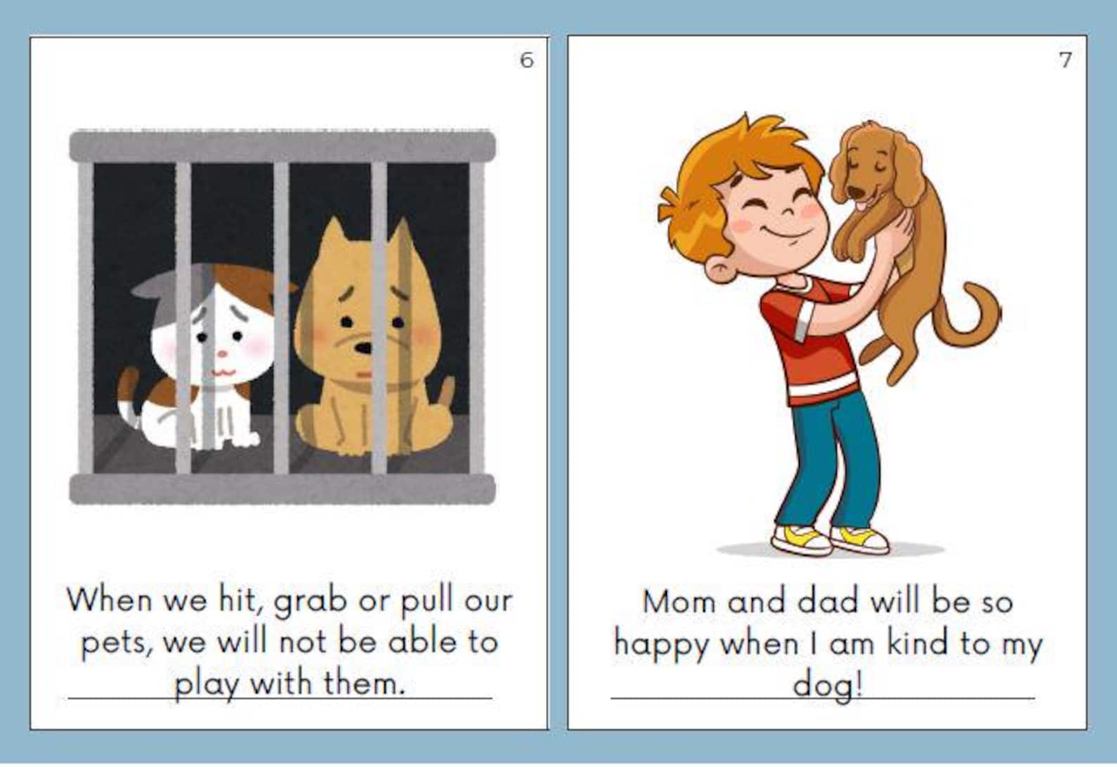 I Can Be Kind to Pets Social Story - Etsy