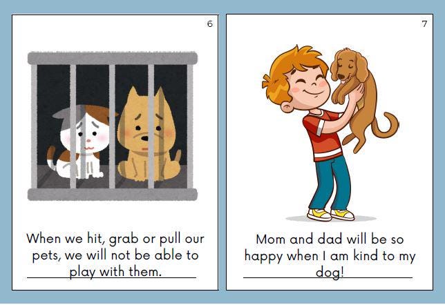 I Can Be Kind to Pets Social Story - Etsy