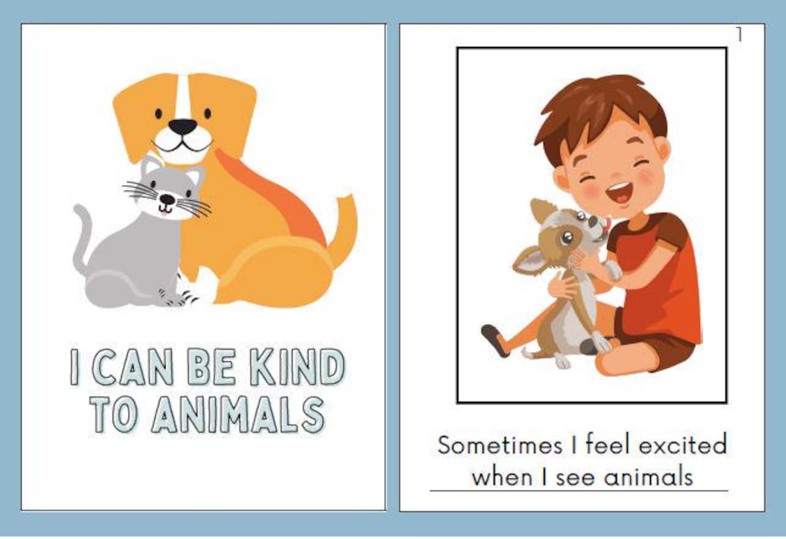 I Can Be Kind to Pets Social Story - Etsy
