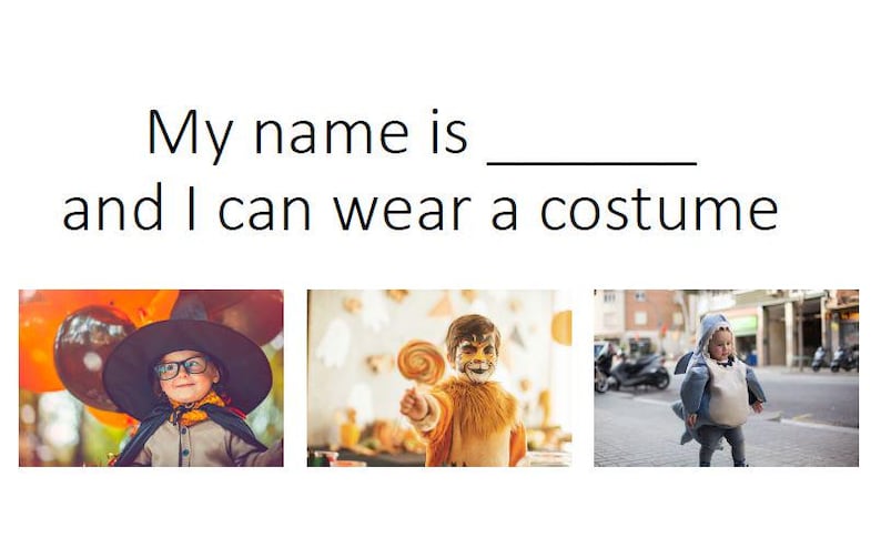 I Can Wear a Costume Social Story - Etsy