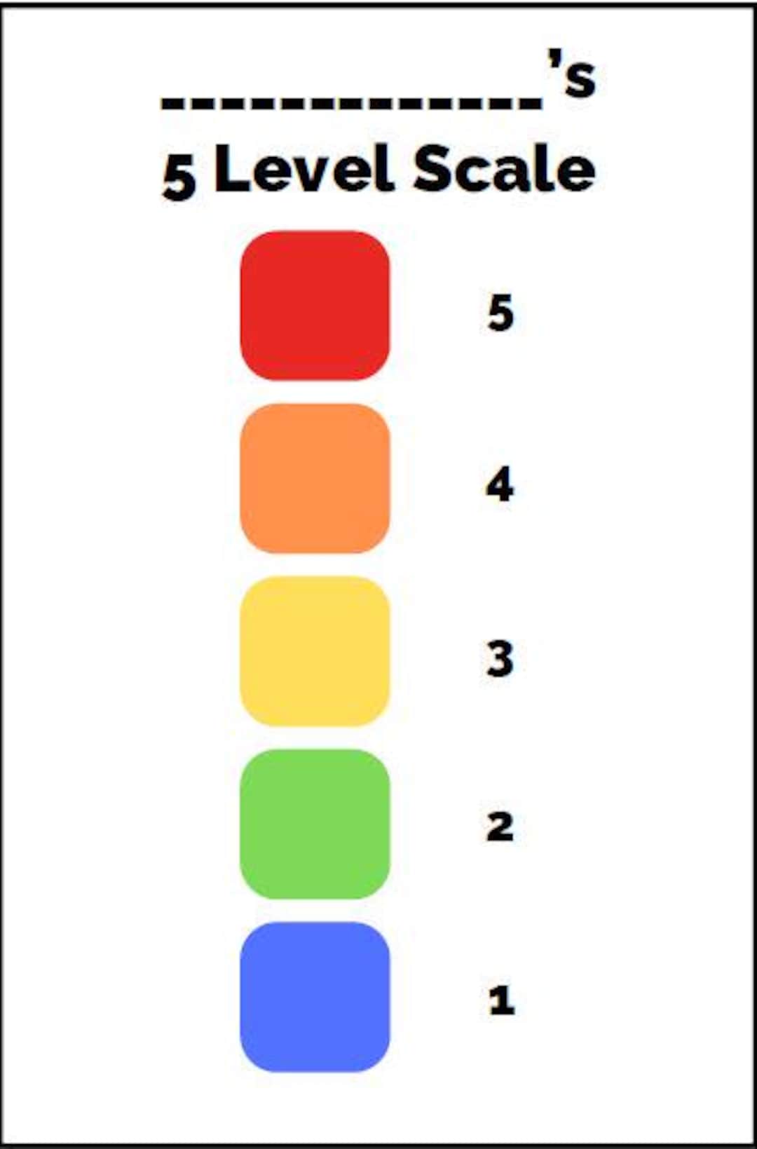 5 Level Scale Social Story and Workbook - Etsy
