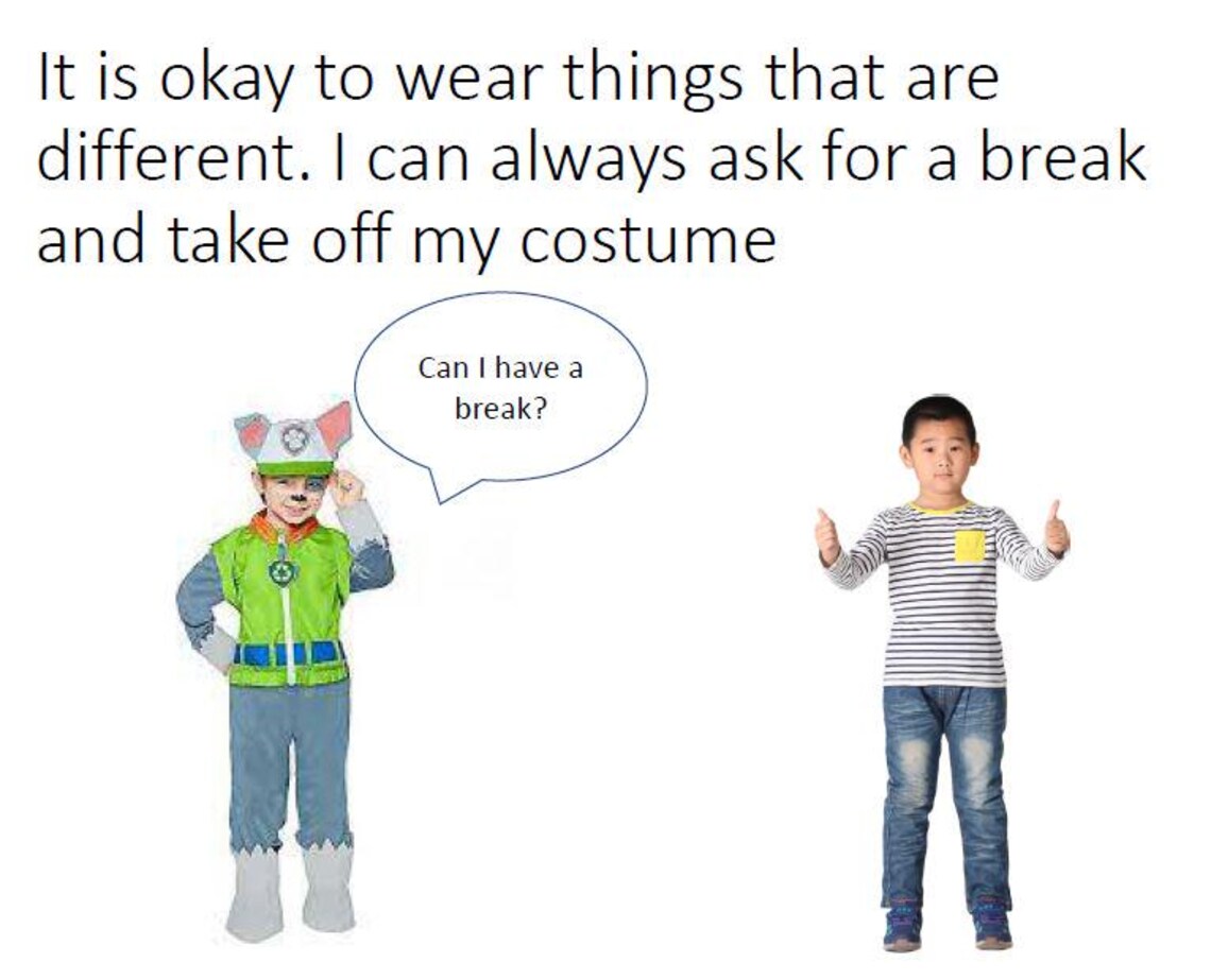 I Can Wear a Costume Social Story - Etsy