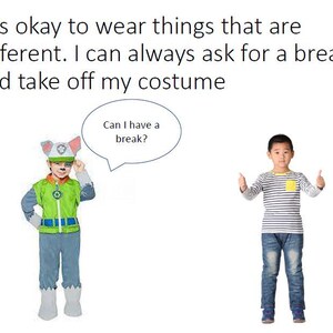 I Can Wear a Costume Social Story - Etsy