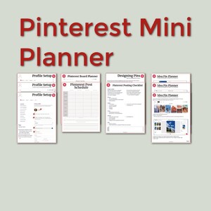 Pinterest Mini Planner //PDF Printable Checklists - Etsy