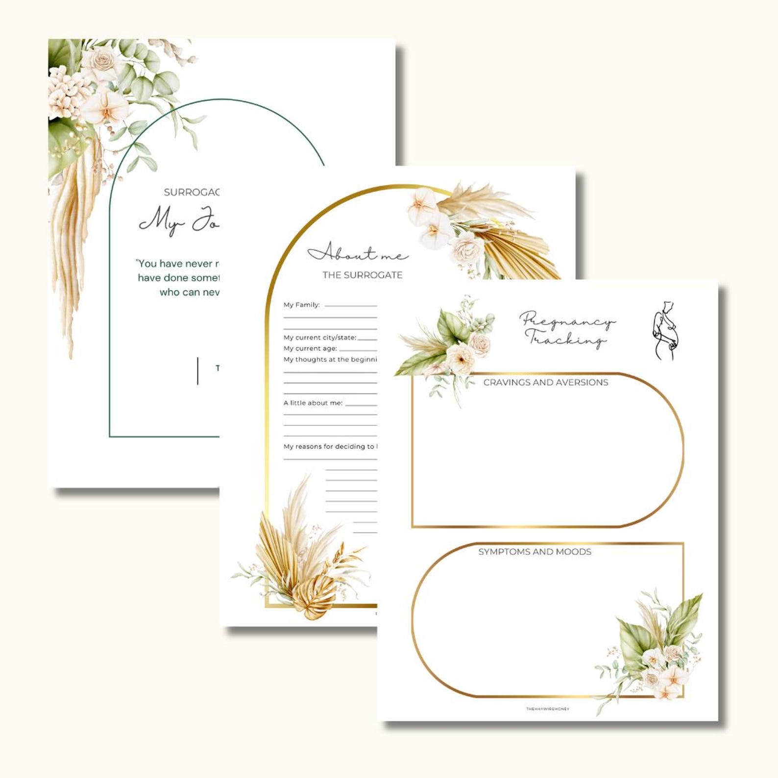 Printable Surrogacy Journey Journal for Gestational Carrier | Keepsake ...