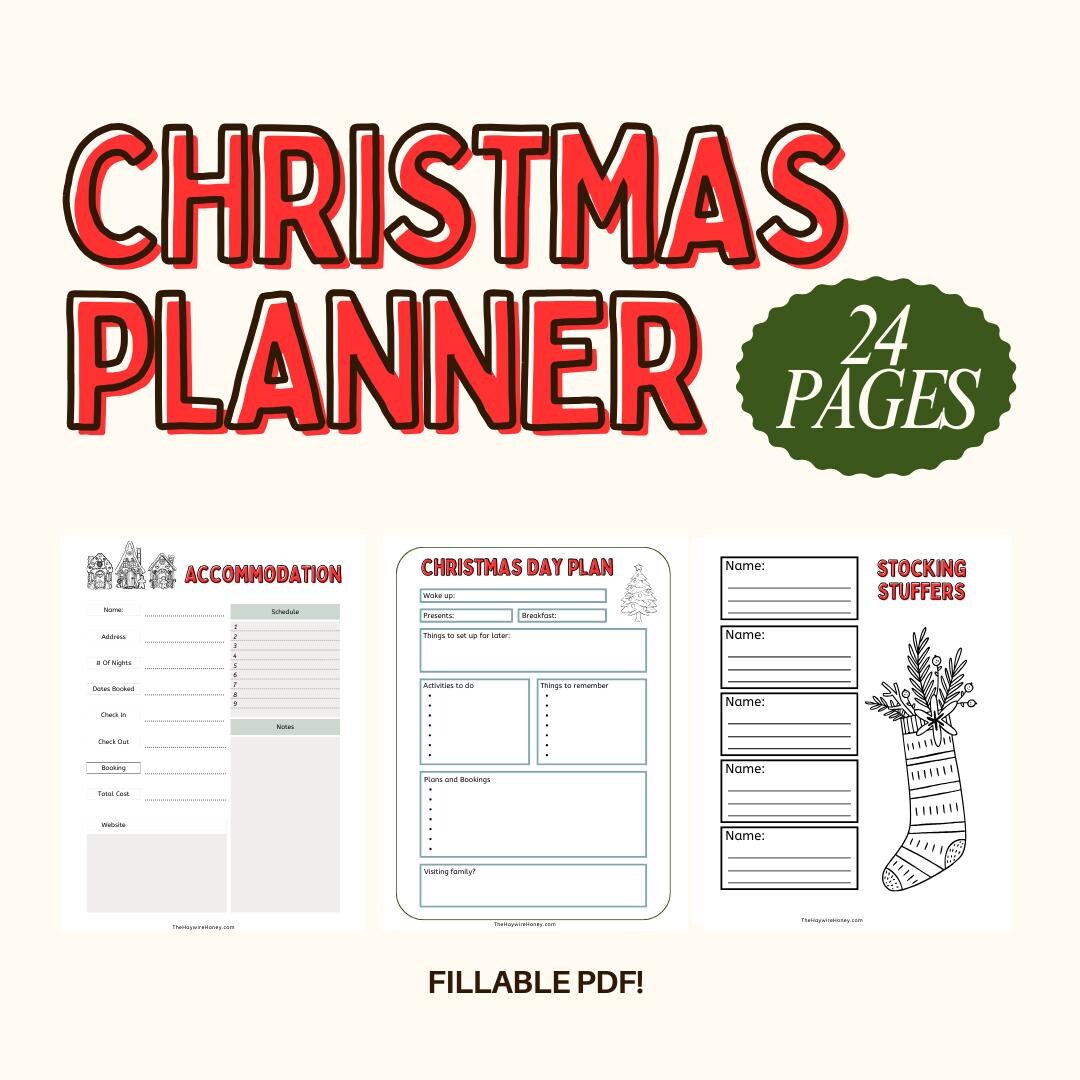 Christmas Planner Pack (fillable PDF) // Including Activity Pages - Etsy