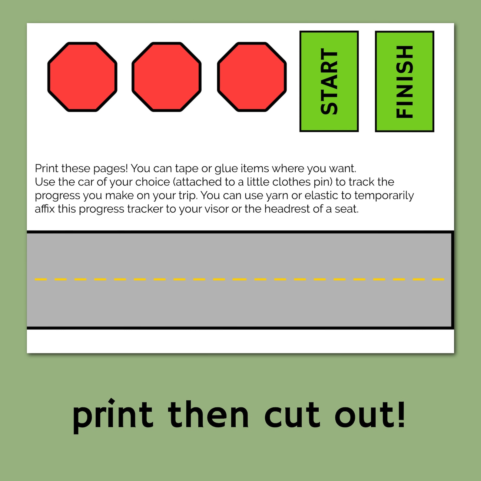 Road Trip Progress Activity // Printable - Etsy