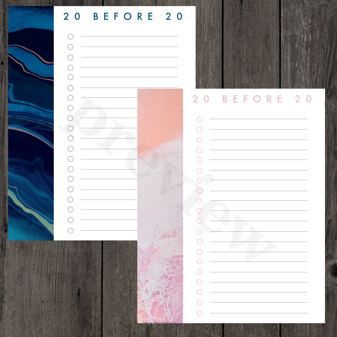 Milestone Birthday Bucket Lists // DIGITAL Printable Pages - Etsy