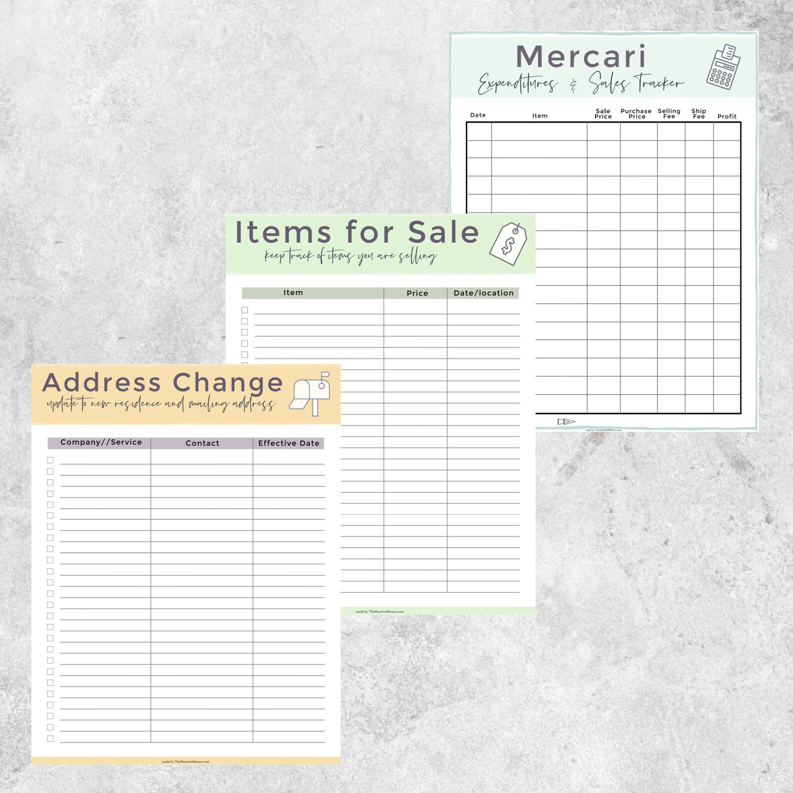 Moving Packet // Printable Checklists & Worksheets - Etsy