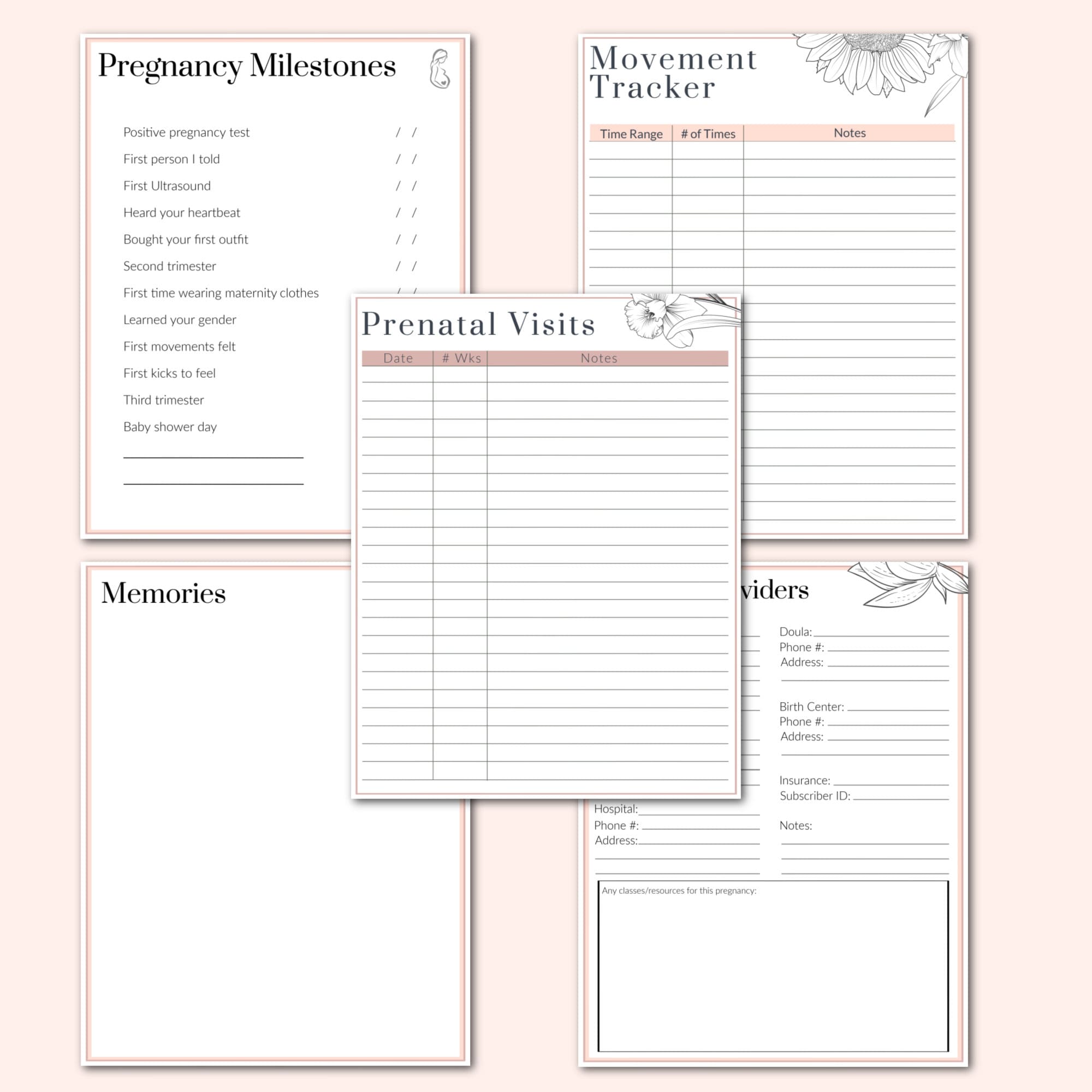 Pregnancy Planner Printable // Pregnancy Journal PDF - Etsy